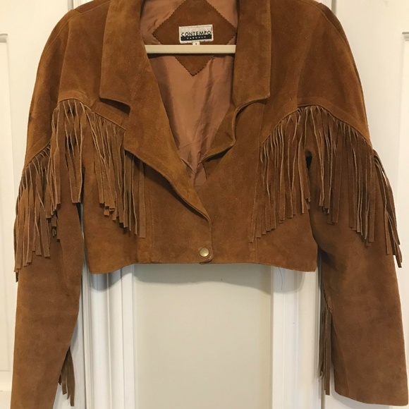 Jackets & Coats | Genuine Suede Leather Crop Jacket With Tassels | Poshmark